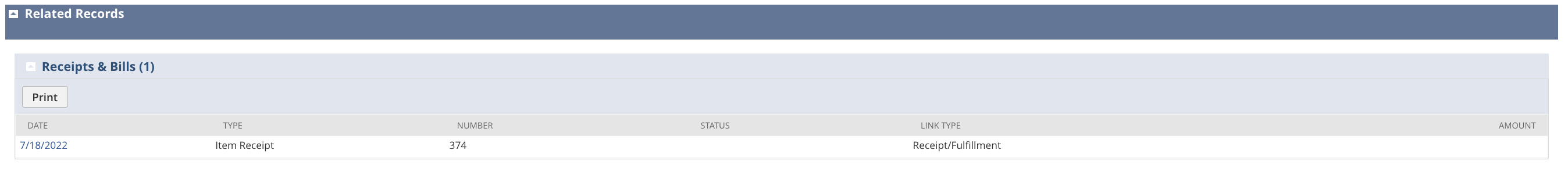 NetSuite Receipts Integration